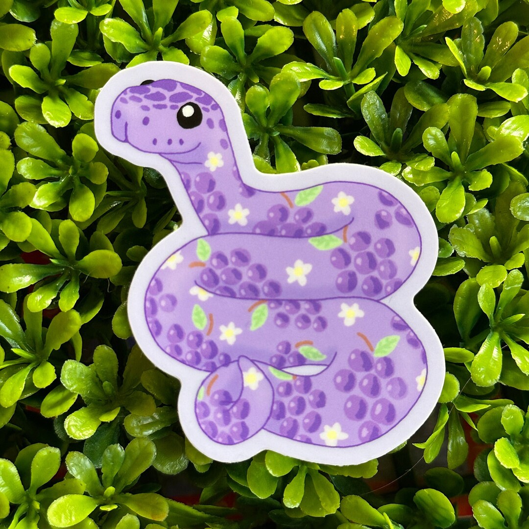 Grape Fruit Snake Vinyl Sticker Grape Snake Gift for Snake Moms and ...