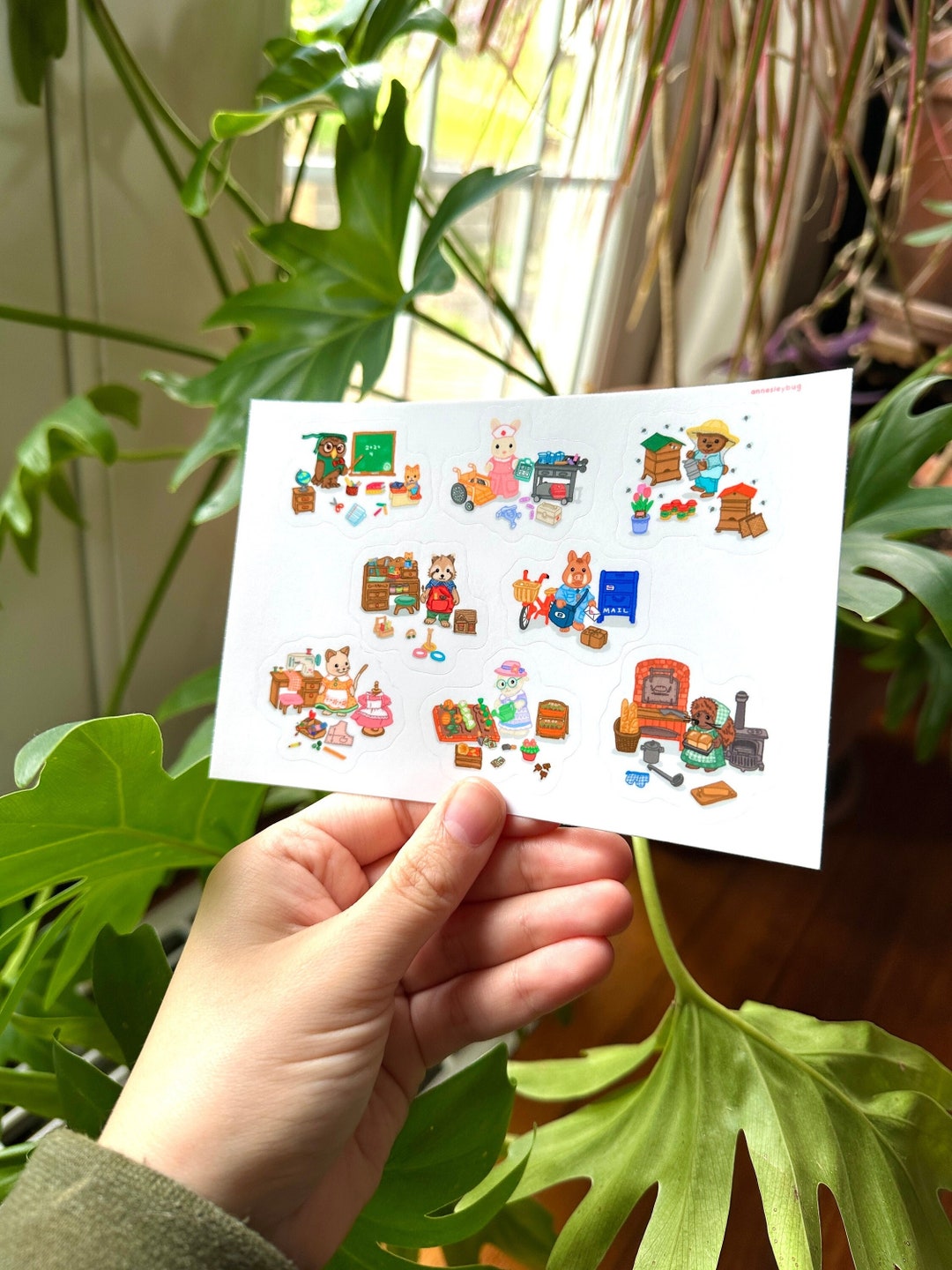 Little Critter Community Sticker Sheet forest Animals With Jobs cute ...