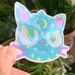 Cute Moon and Star Cat Sticker Luna Cat Sticker Fun - Etsy