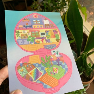 Polly Pocket Craft Room Print — Knitting Embroidery Painting Polly ...