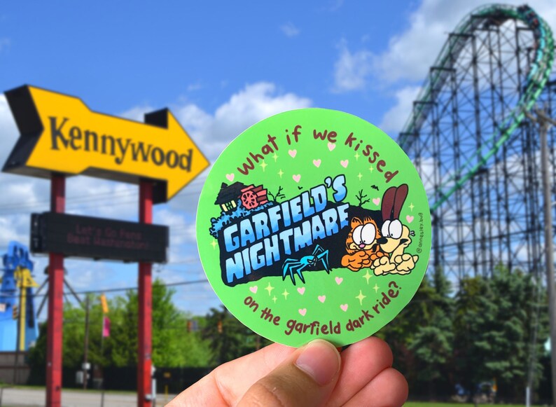 Kennywood Pittsburgh Garfield's Nightmare Ride Sticker - Etsy