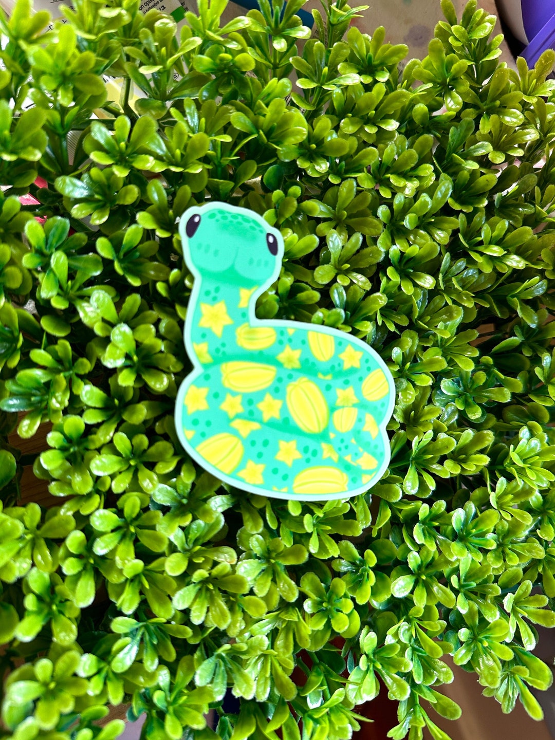 Starfruit Fruit Snake Vinyl Sticker — Starfruit Gift for Snake Moms and ...