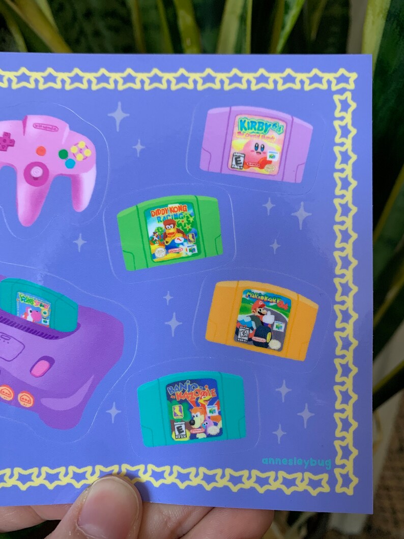 Nintendo 64 Pastel Sticker Sheet Great Gift for Nintendo - Etsy