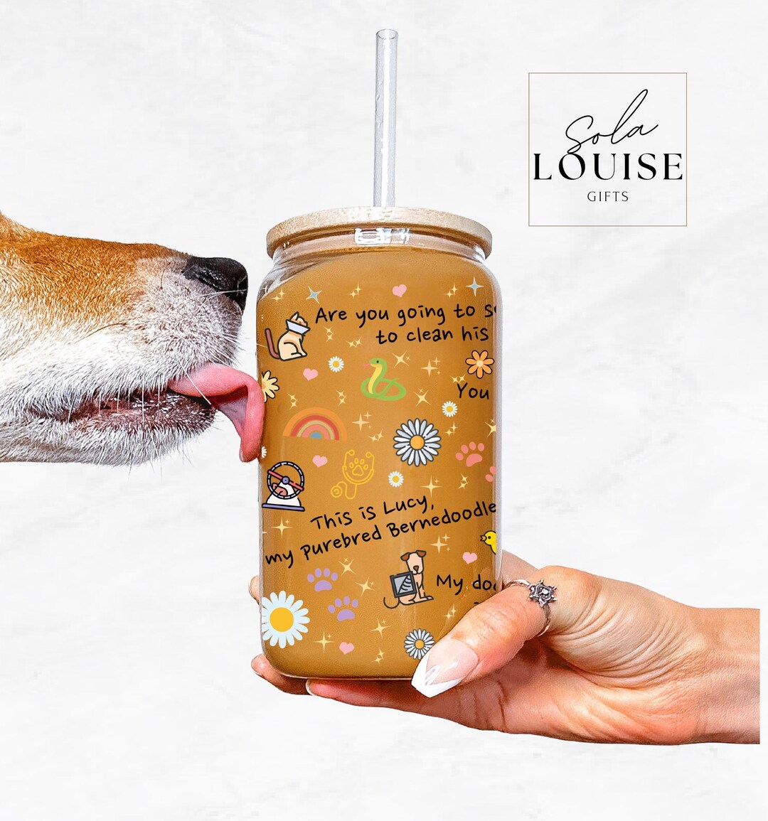 Vet Tech Sipper Glass, Veterinary Nurse Gifts, Veterinarian Gift ...