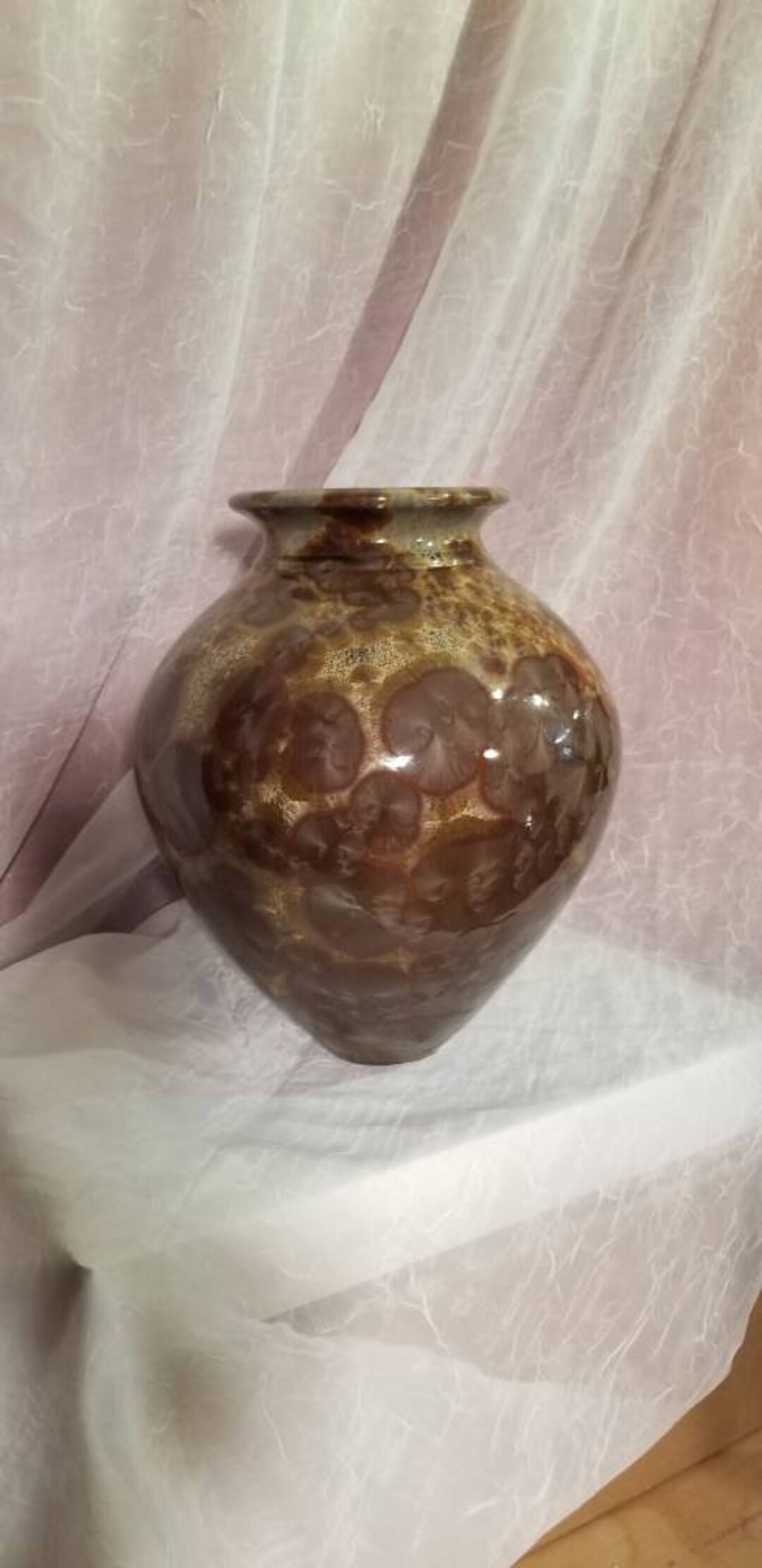 Large Flambeaux Vase, Art Pottery, by Retired Artist Bill Campbell - Etsy