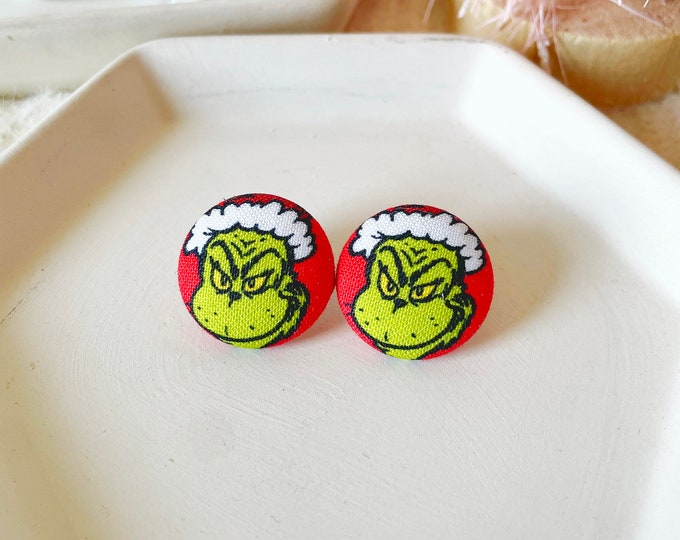 The Grinch How the Grinch Stole Christmas Stud Earrings - Etsy