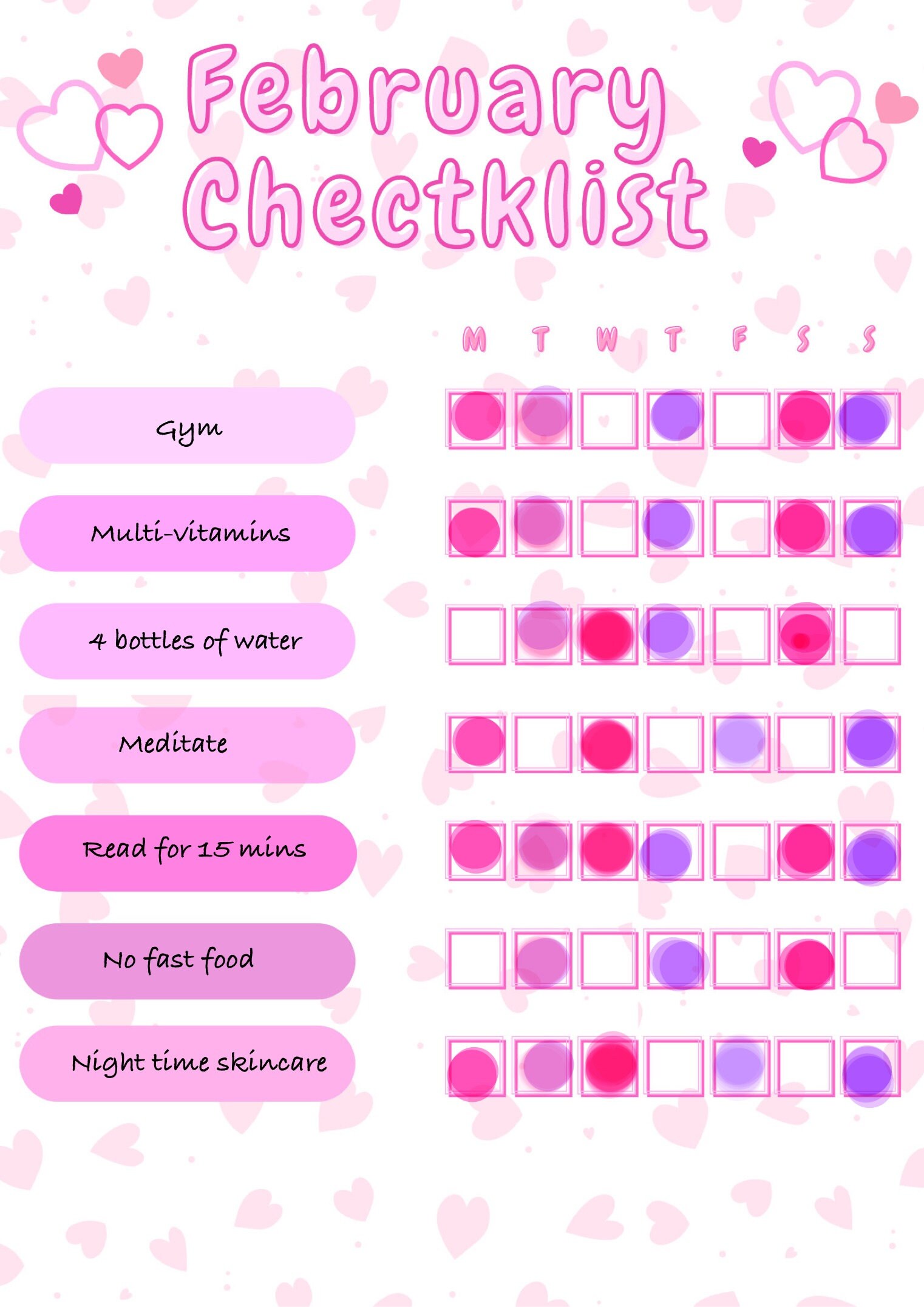 February Checklist, to Do List, Digital Planner, Checklist, Goodnotes ...