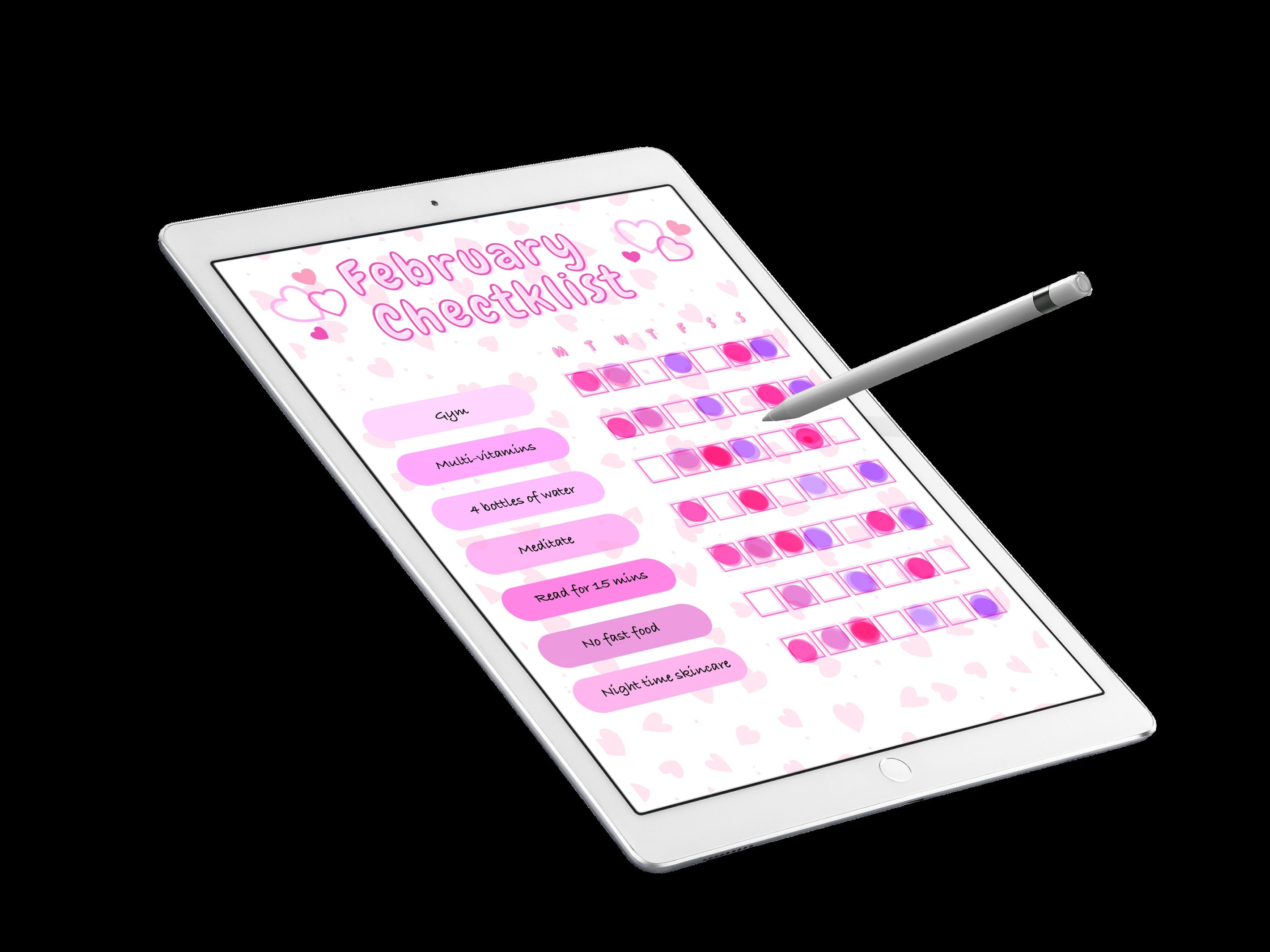 February Checklist, to Do List, Digital Planner, Checklist, Goodnotes ...