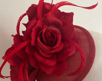 Headpiece Felt Rose Fascinator - Etsy