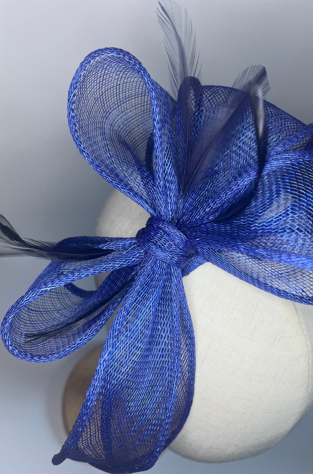 Royal Blue Bow Fascinator, Wedding Guest, Races, Ascot, Bow Fascinator ...