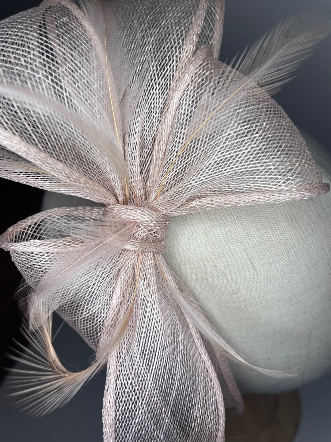 Pale Pink Bow Fascinator, Wedding Guest, Races, Ascot, Bow Fascinator ...