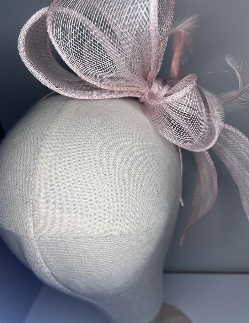 Pale Pink Bow Fascinator, Wedding Guest, Races, Ascot, Bow Fascinator ...
