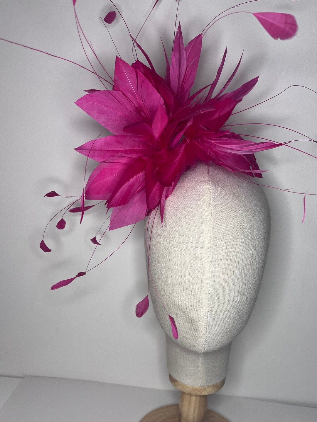 Fuschia Pink Feather Puff, Wedding, Wedding Guest, Races, Ascot ...
