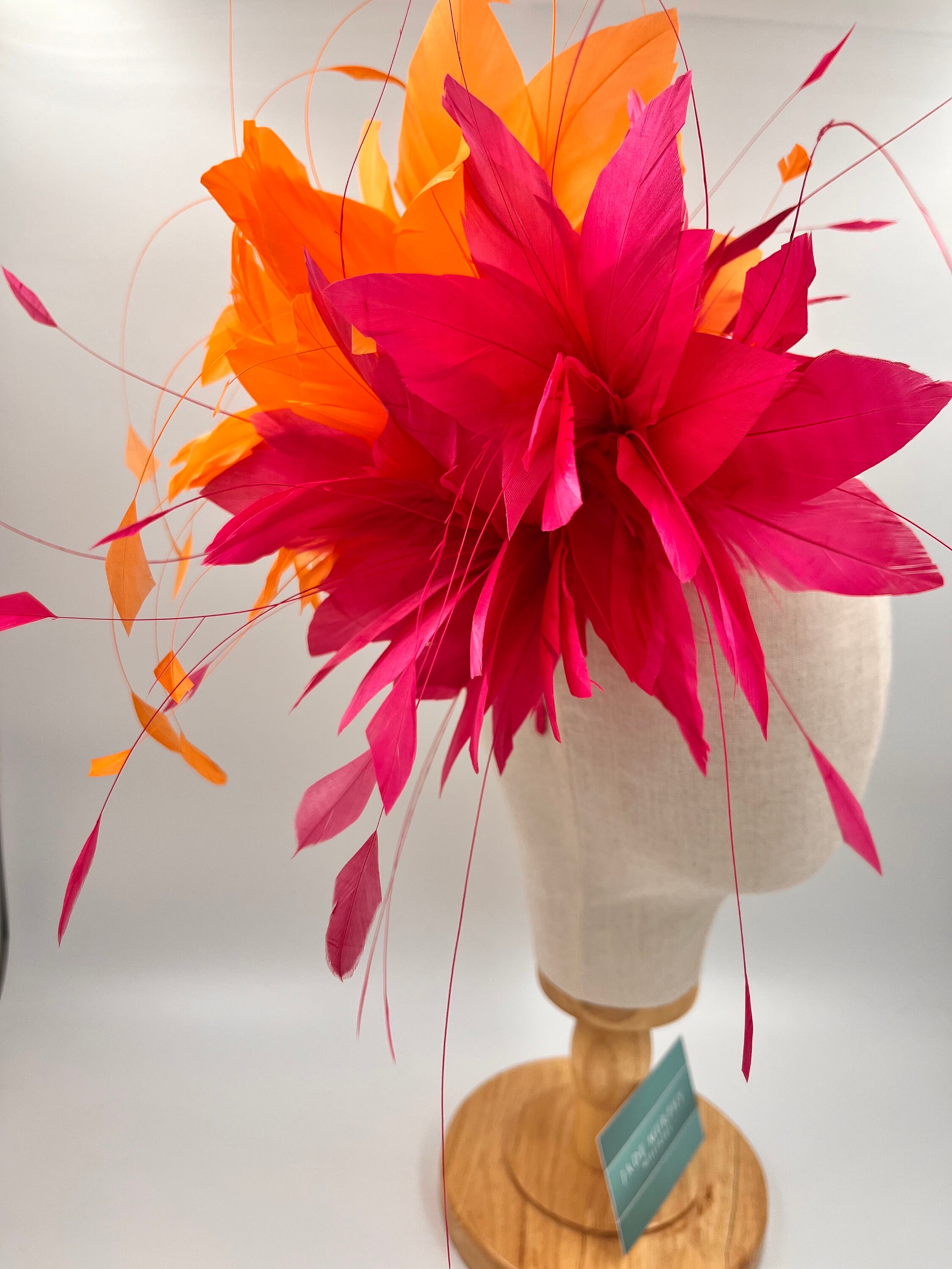 Dual Coloured Feather Puff, Wedding, Wedding Guest, Races, Ascot ...