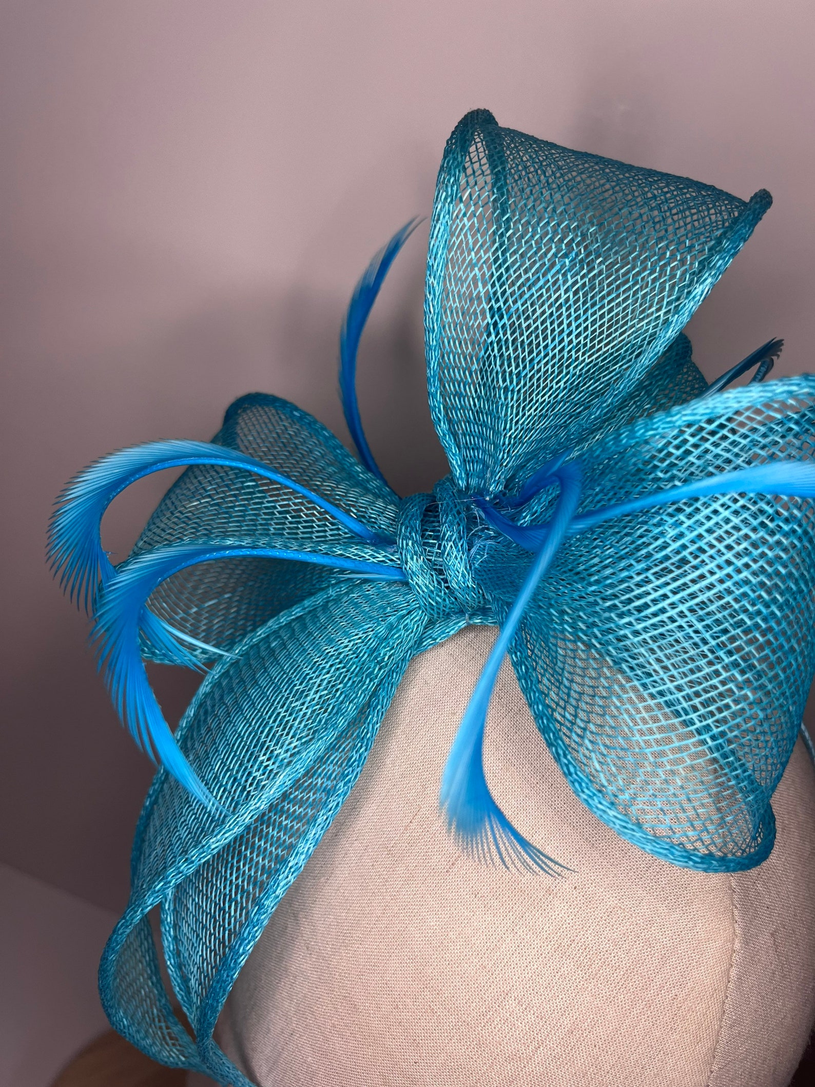 Turquoise Bow Fascinator, Wedding Guest, Races, Ascot, Bow Fascinator ...