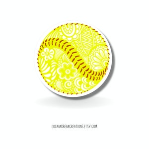 Softball Vinyl Sticker WATERPROOF, Sports, Softball Sticker, Sports ...