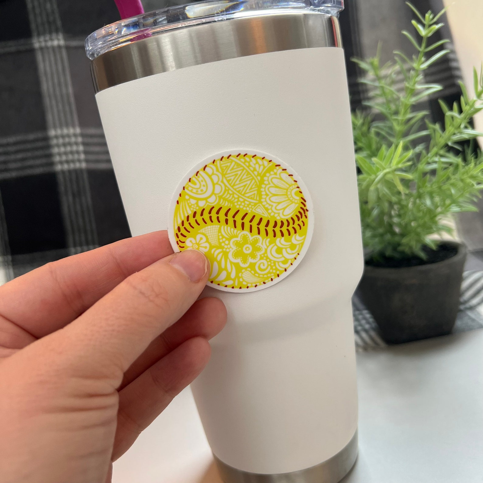 Softball Vinyl Sticker WATERPROOF Sports Softball Sticker | Etsy