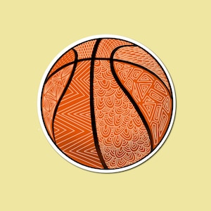 Basketball Vinyl Sticker (WATERPROOF), Hoops Sticker, Baller, Dunk ...