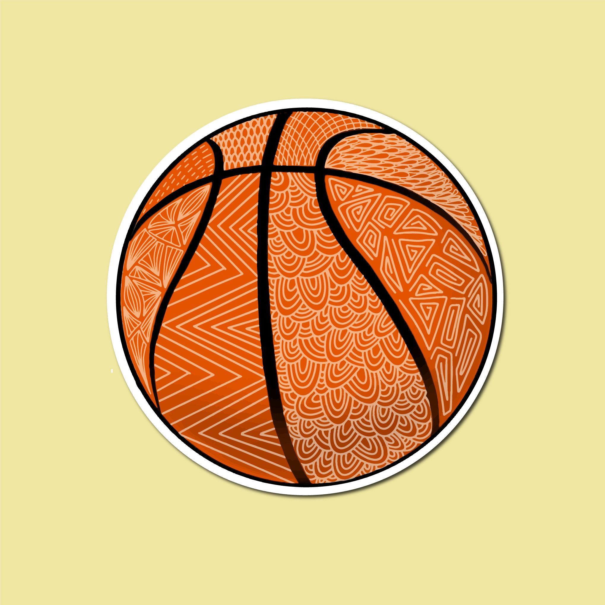 Basketball Vinyl Sticker WATERPROOF Hoops Sticker Baller - Etsy