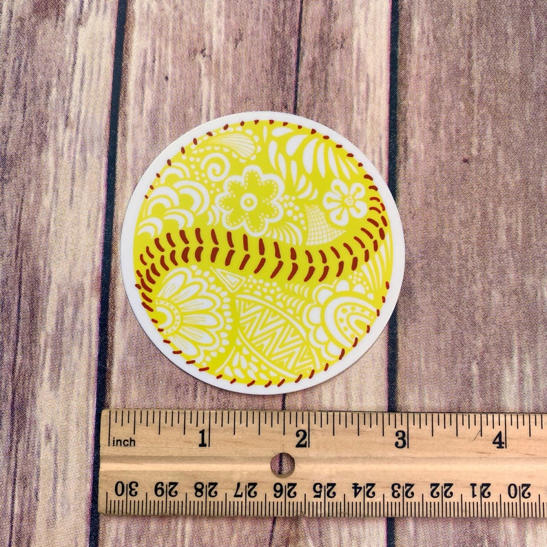 Softball Vinyl Sticker WATERPROOF Sports Softball Sticker - Etsy