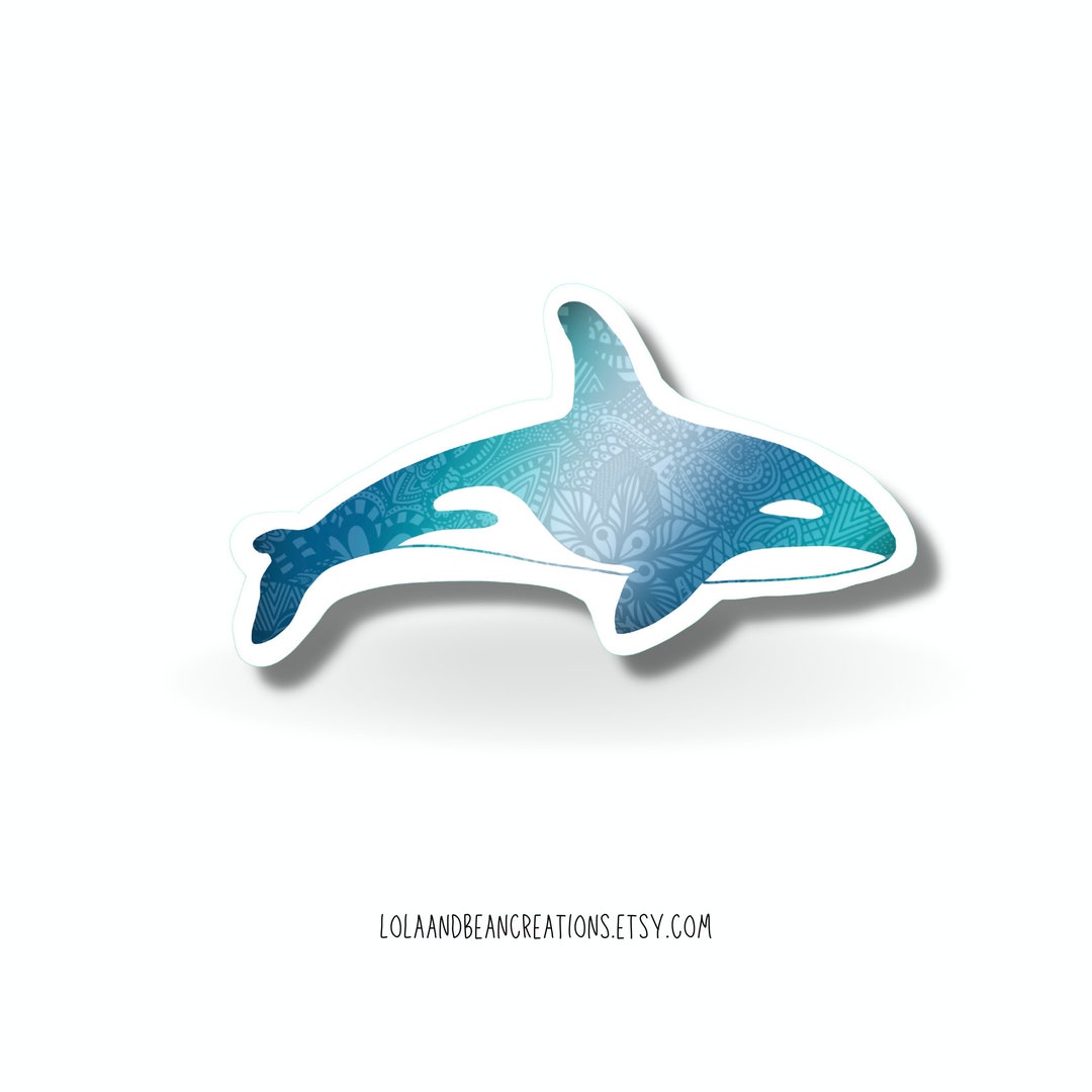 Orca Vinyl Sticker (WATERPROOF), Ocean Life, Save Our Oceans, Animal ...