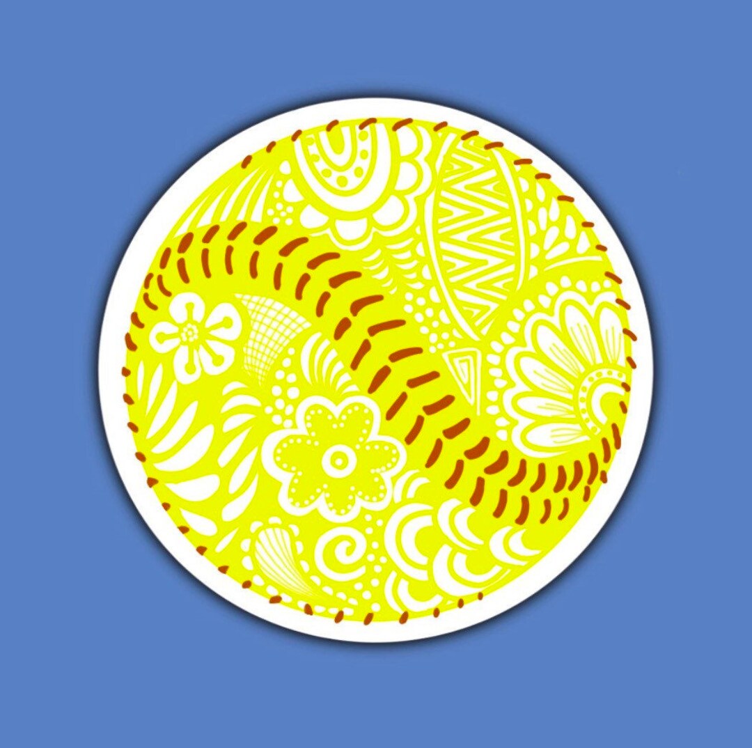 Softball Vinyl Sticker WATERPROOF Sports Softball Sticker - Etsy