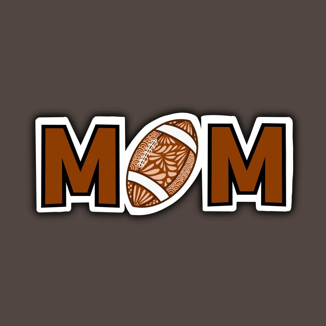 Football Mom Vinyl Sticker (WATERPROOF), Sports, Football Sticker ...