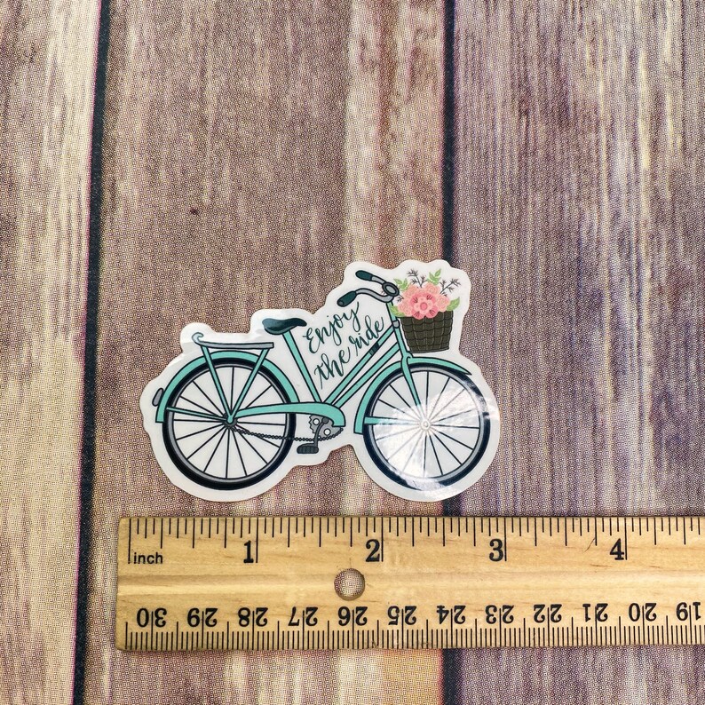 Bicycle Vinyl Sticker WATERPROOF Enjoy the Ride Sticker - Etsy
