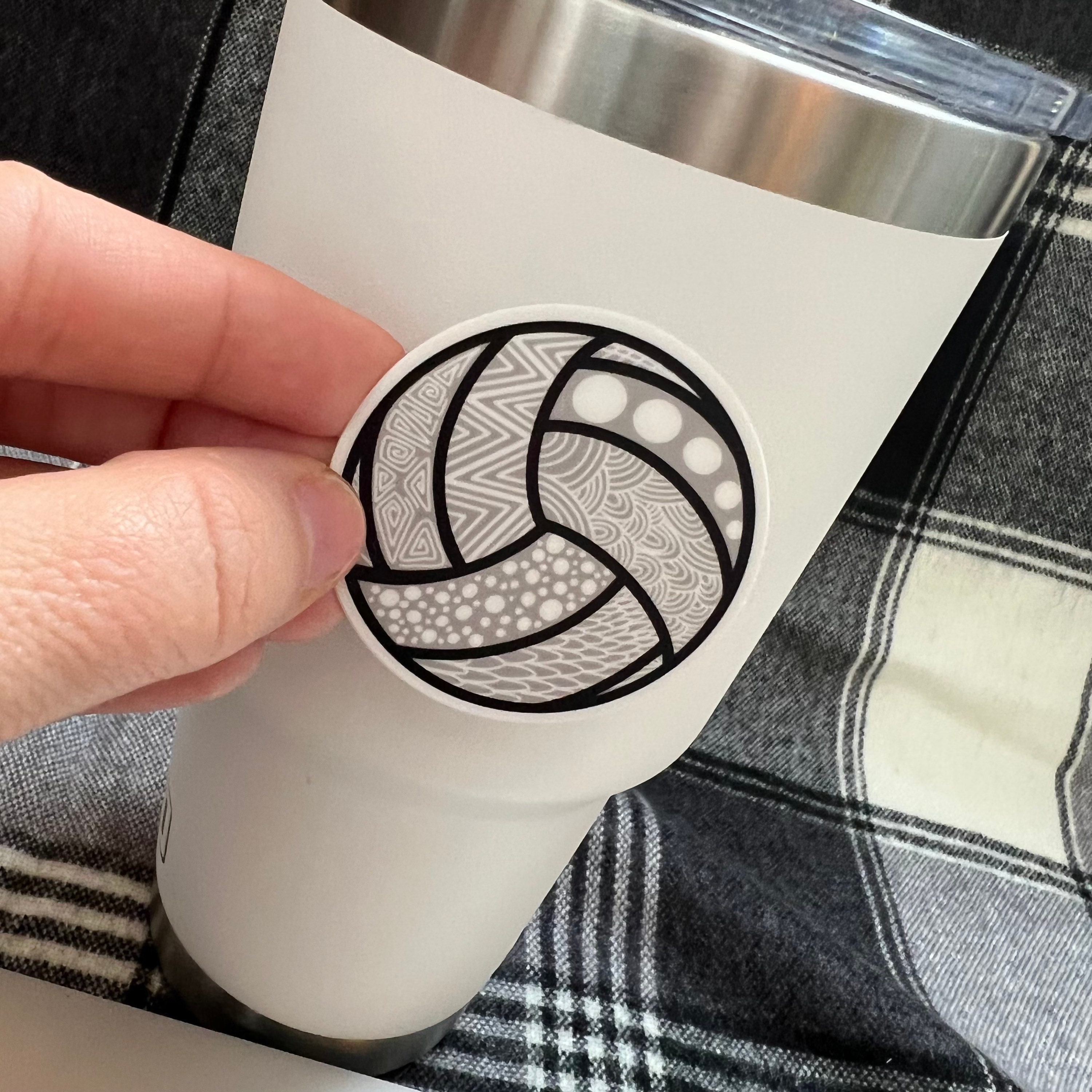 Volleyball Vinyl Sticker (WATERPROOF), Sports, Volleyball Sticker ...