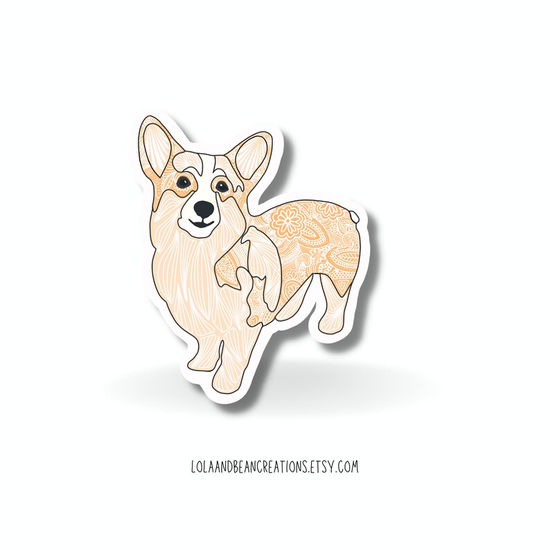 Large Corgi Vinyl Sticker WATERPROOF Dog Sticker Dog Mom - Etsy