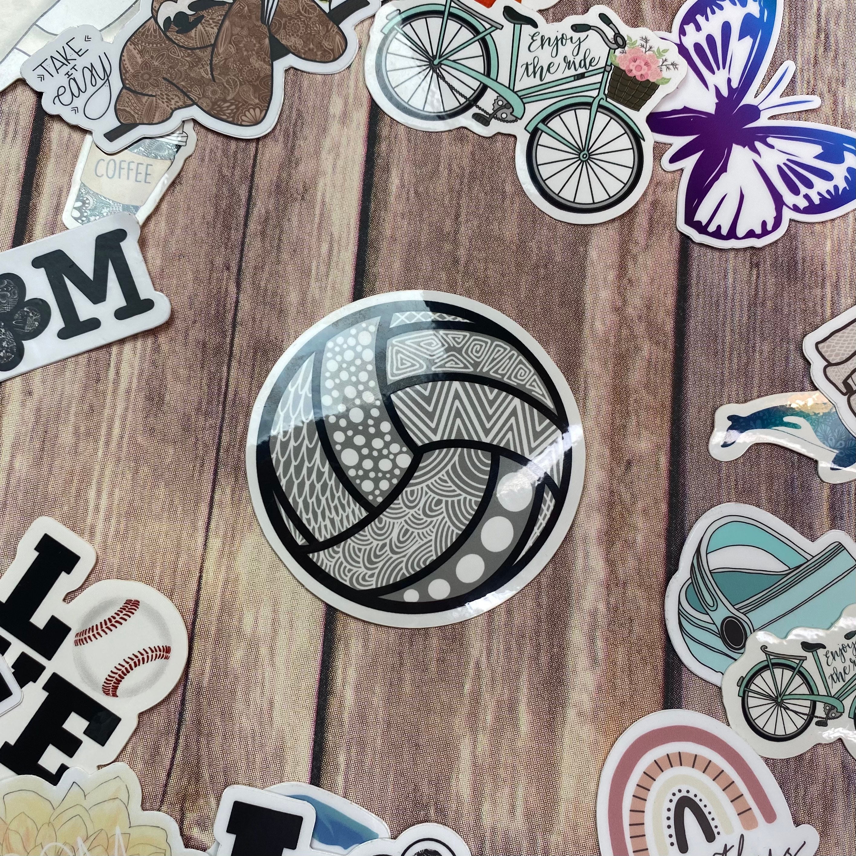 Volleyball Vinyl Sticker (WATERPROOF), Sports, Volleyball Sticker ...