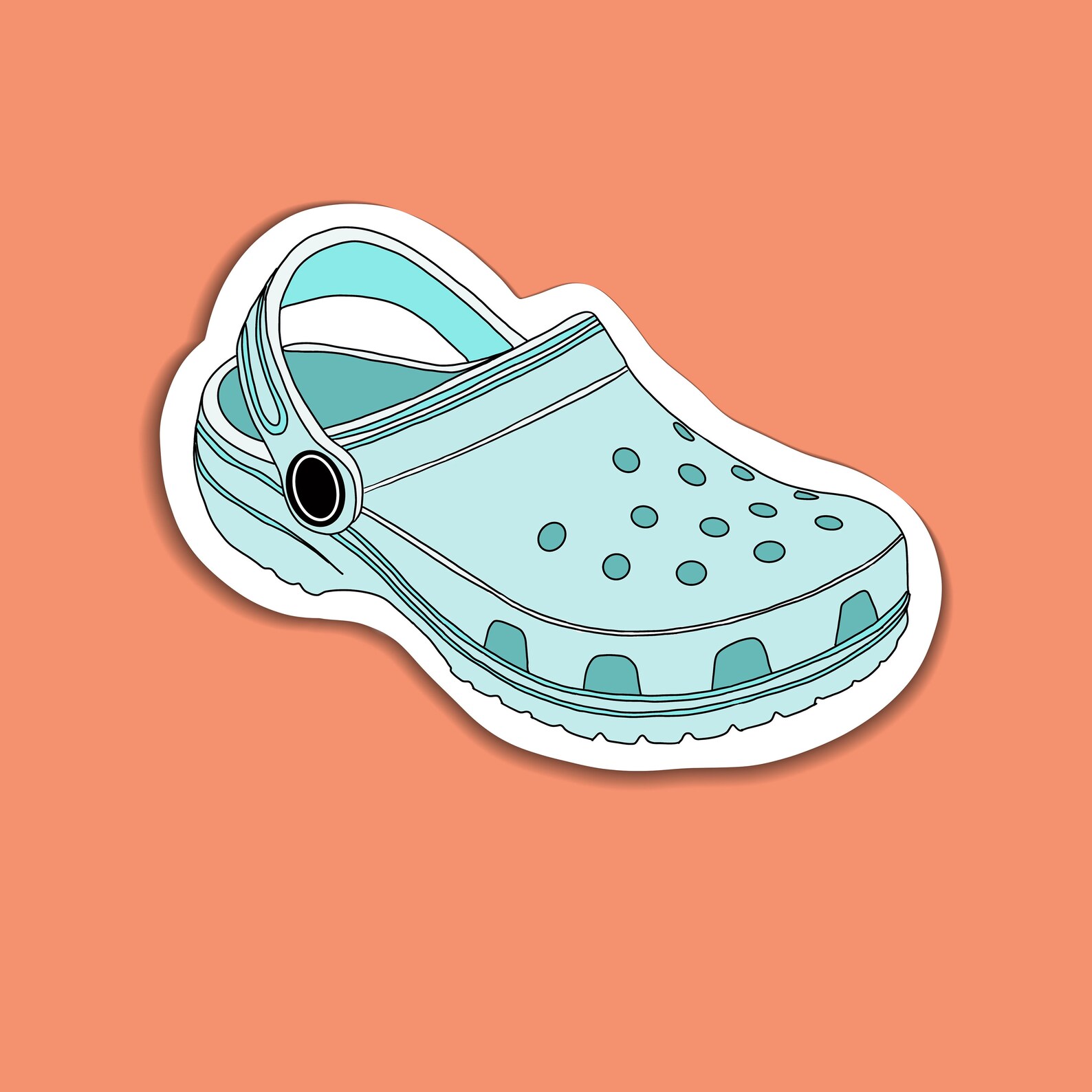 Large Croc Inspired Vinyl Sticker (WATERPROOF) - Etsy