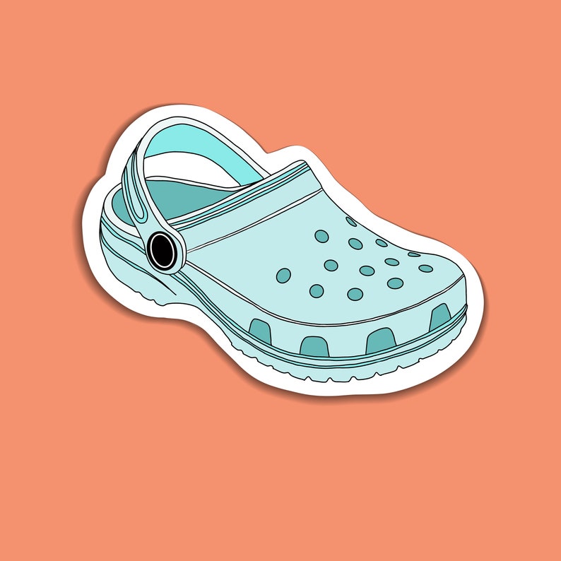 Small Croc Inspired Vinyl Sticker WATERPROOF Cute Sticker - Etsy