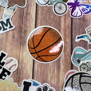 Basketball Vinyl Sticker (WATERPROOF), Hoops Sticker, Baller, Dunk ...