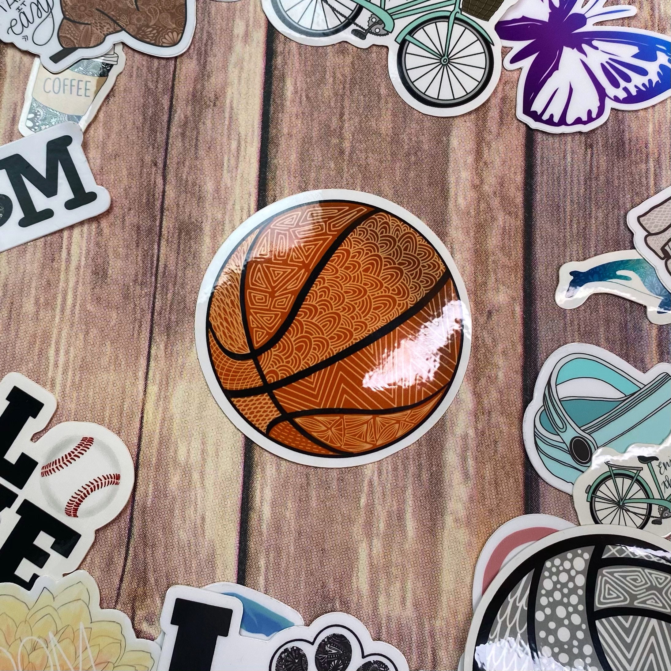Basketball Vinyl Sticker WATERPROOF Hoops Sticker Baller - Etsy
