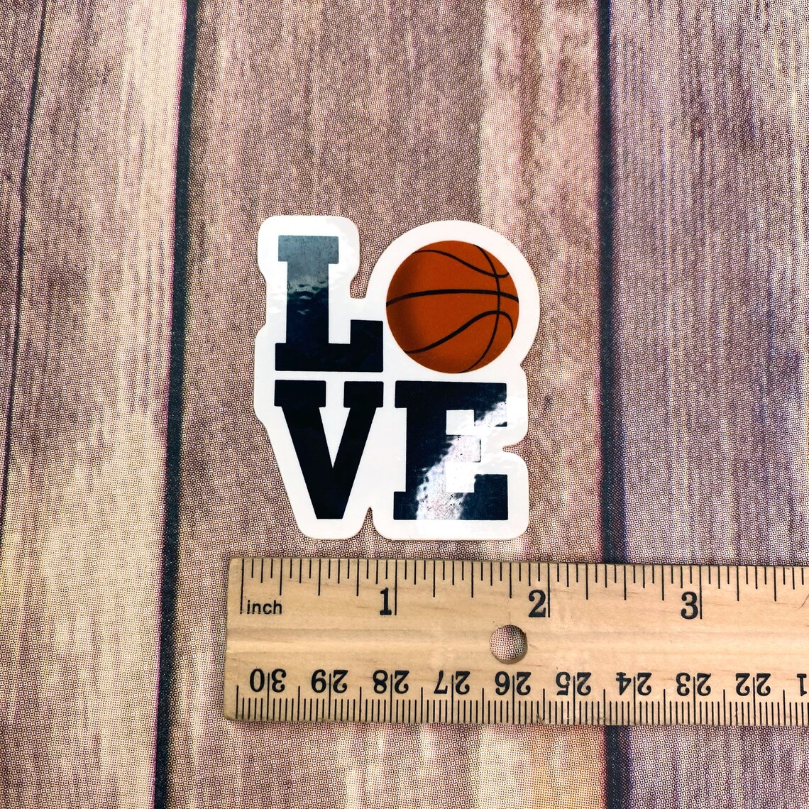 LOVE Basketball Vinyl Sticker WATERPROOF - Etsy