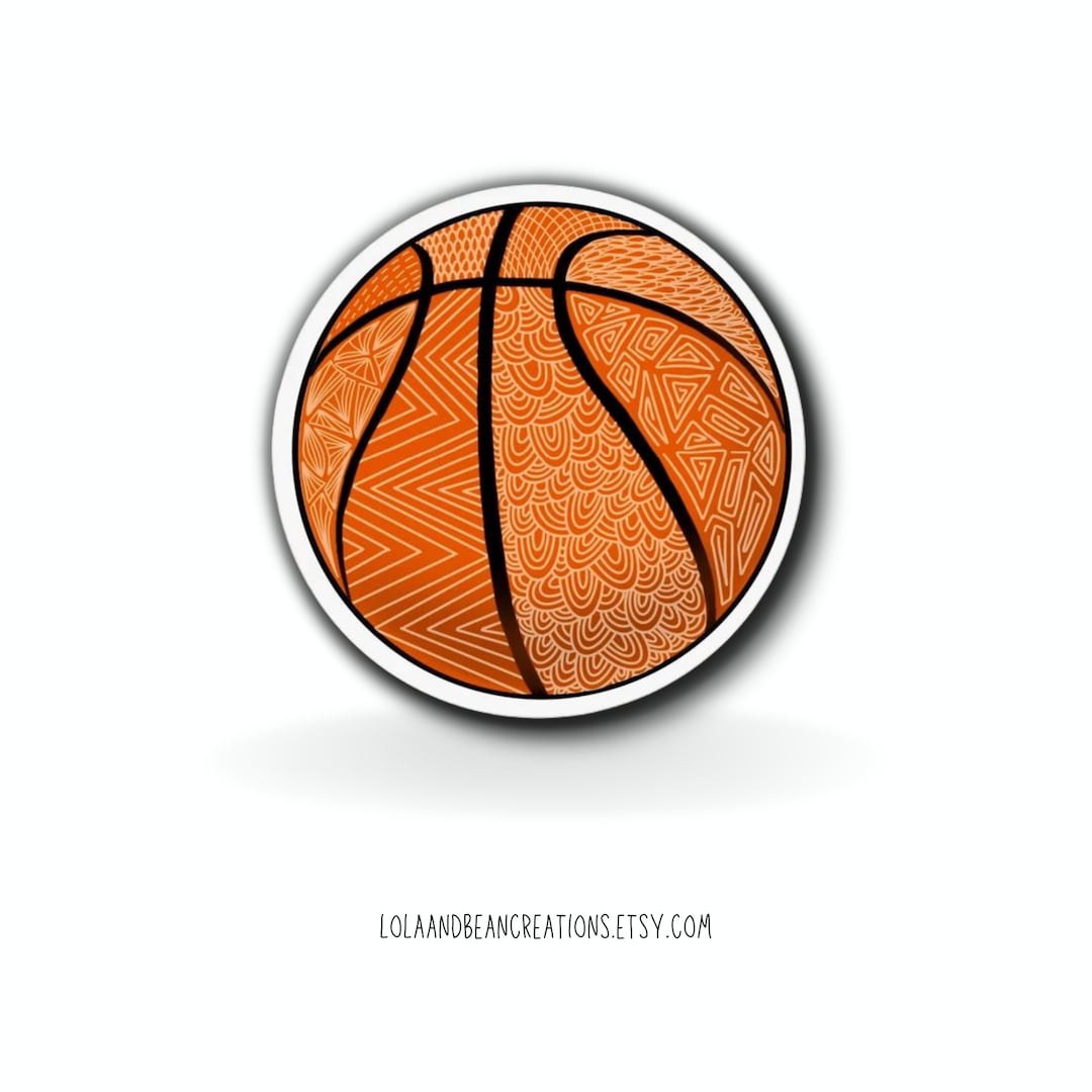 Basketball Vinyl Sticker (WATERPROOF), Hoops Sticker, Baller, Dunk ...
