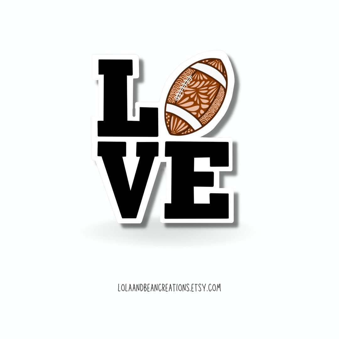 Football Vinyl Sticker (WATERPROOF), Sports, Football Sticker, Sports ...