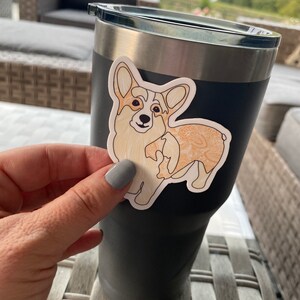 Large Corgi Vinyl Sticker (WATERPROOF), Dog Sticker, Dog Mom, Pet Mom ...