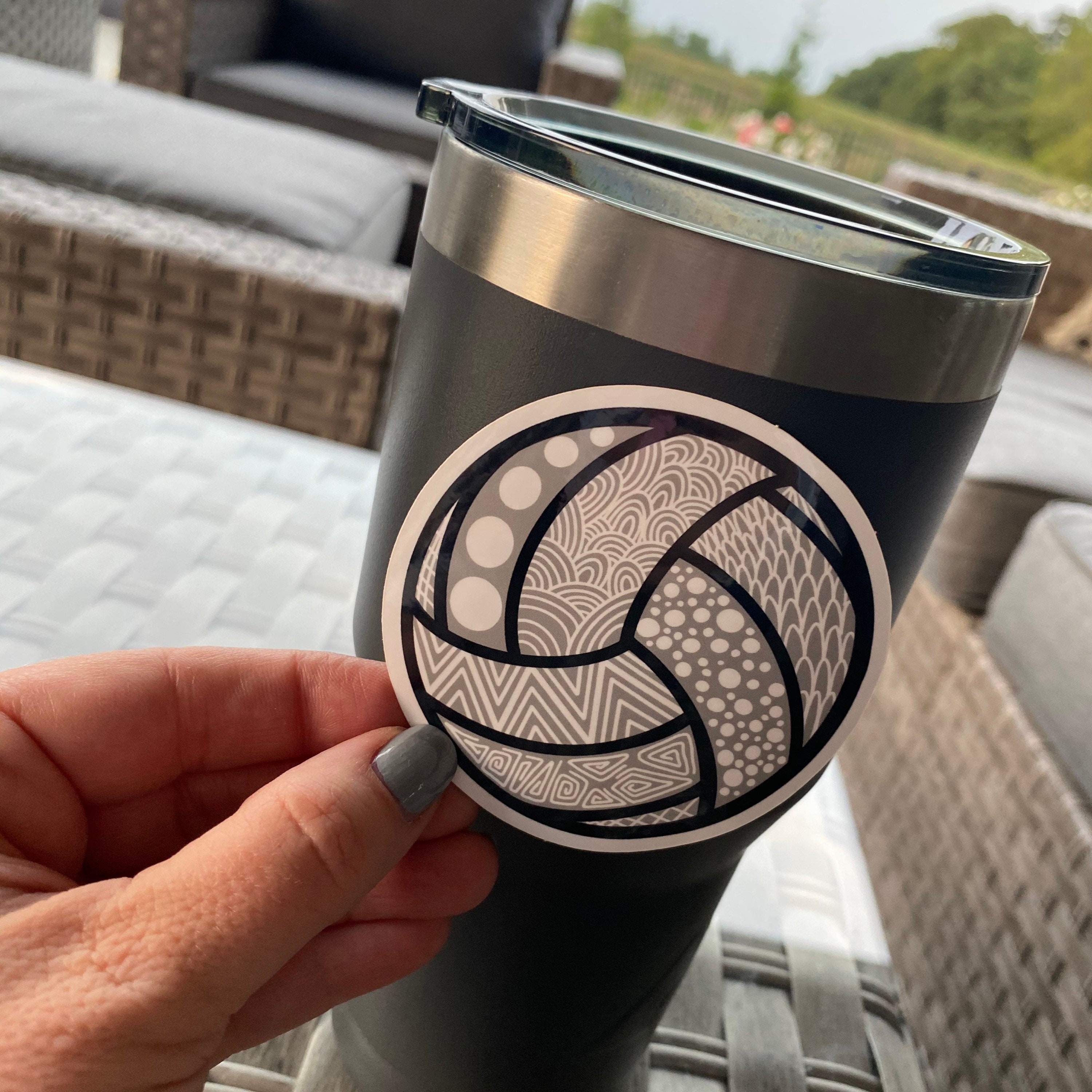 Volleyball Vinyl Sticker (WATERPROOF), Sports, Volleyball Sticker ...