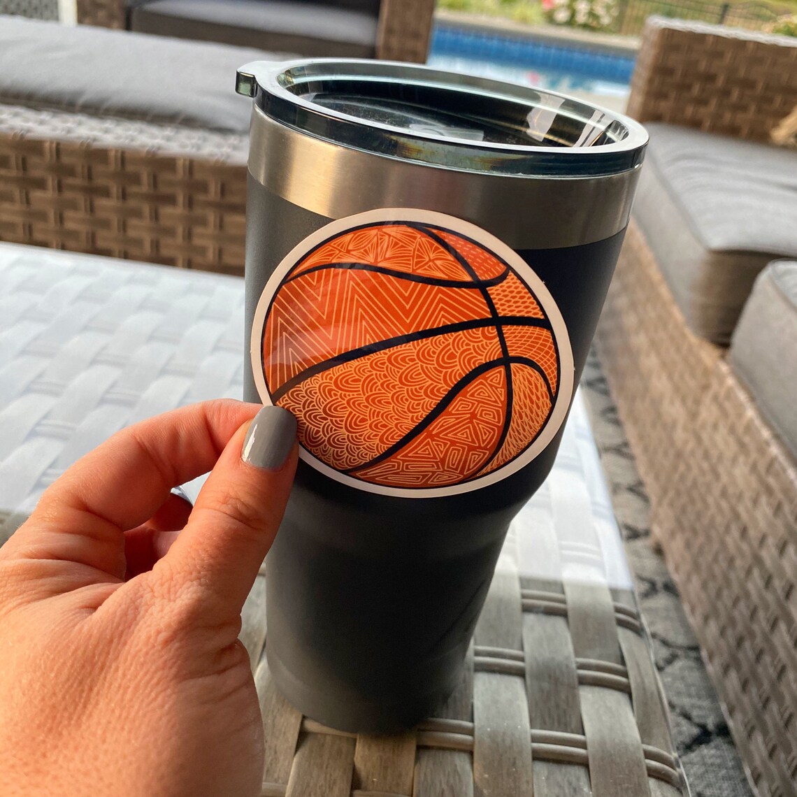 Basketball Vinyl Sticker (WATERPROOF), Hoops Sticker, Baller, Dunk ...