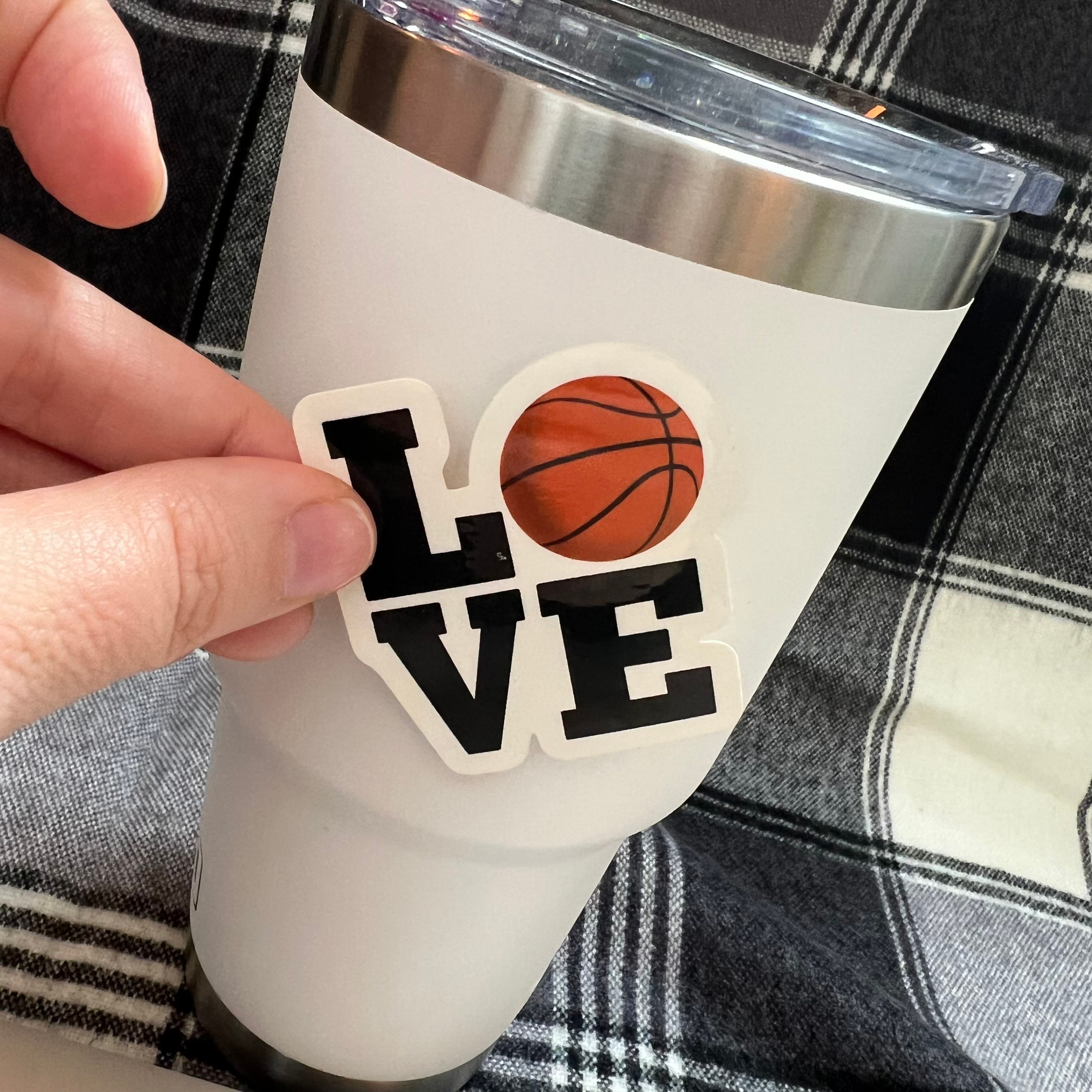 LOVE Basketball Vinyl Sticker WATERPROOF - Etsy