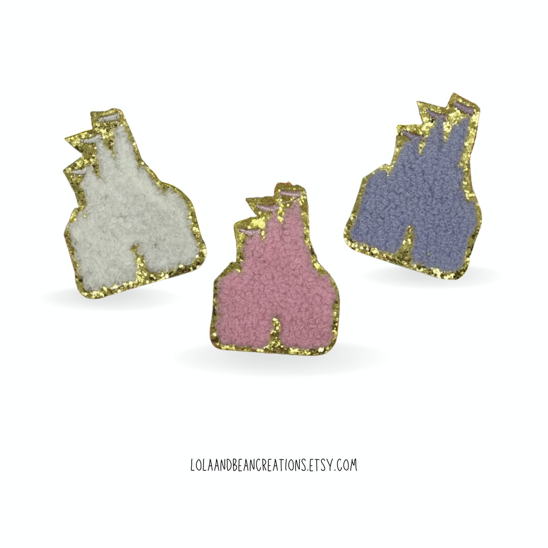 Chenille Castle Patch Adhesive Castle Patch Glitter Castle Patch ...