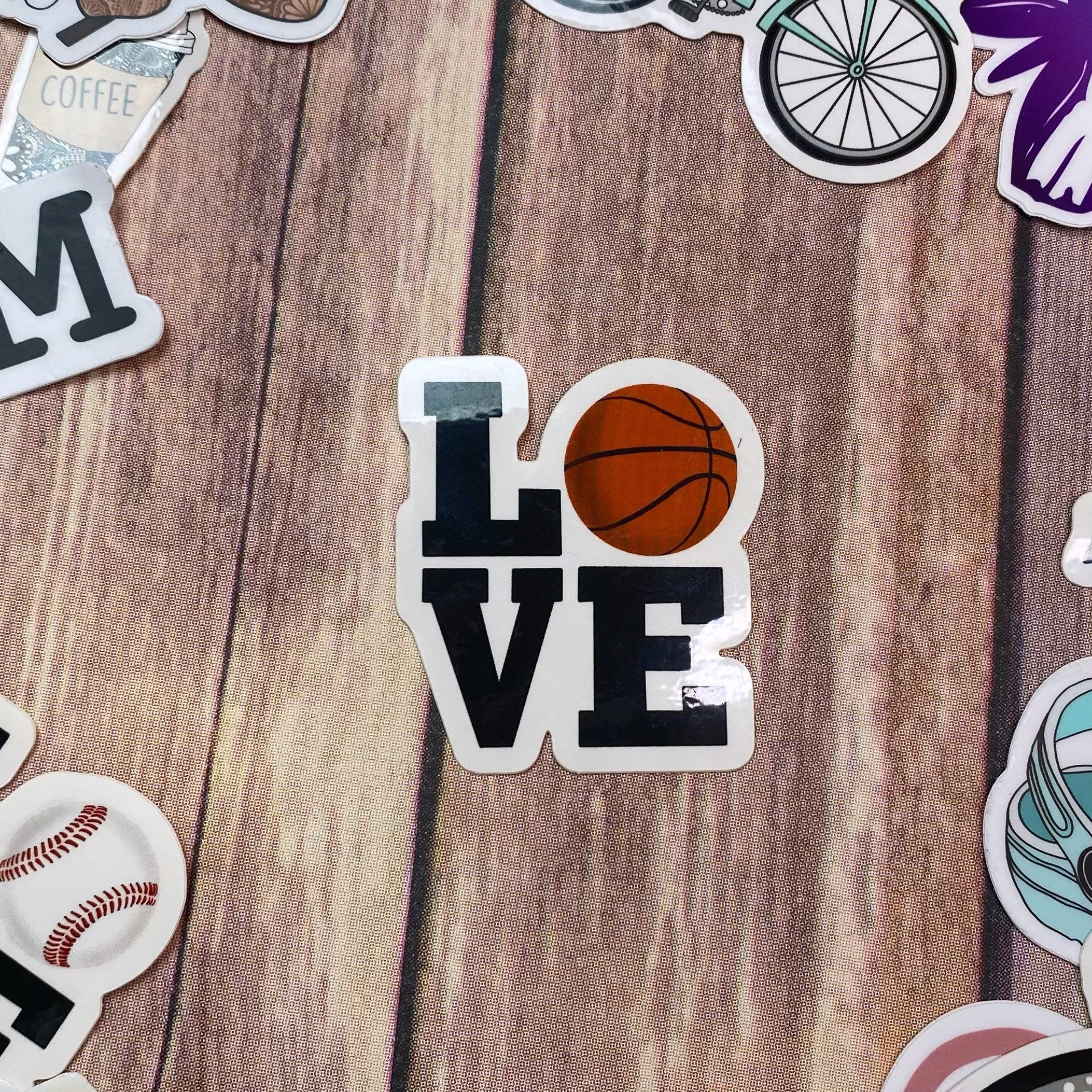 LOVE Basketball Vinyl Sticker WATERPROOF - Etsy