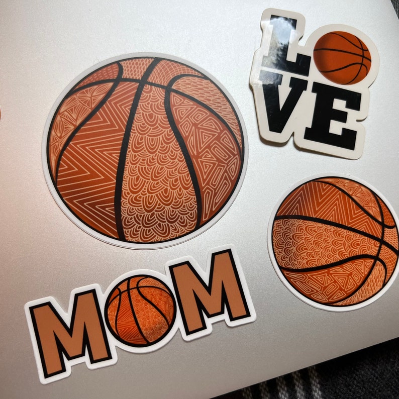 Basketball Vinyl Sticker WATERPROOF Hoops Sticker Baller - Etsy