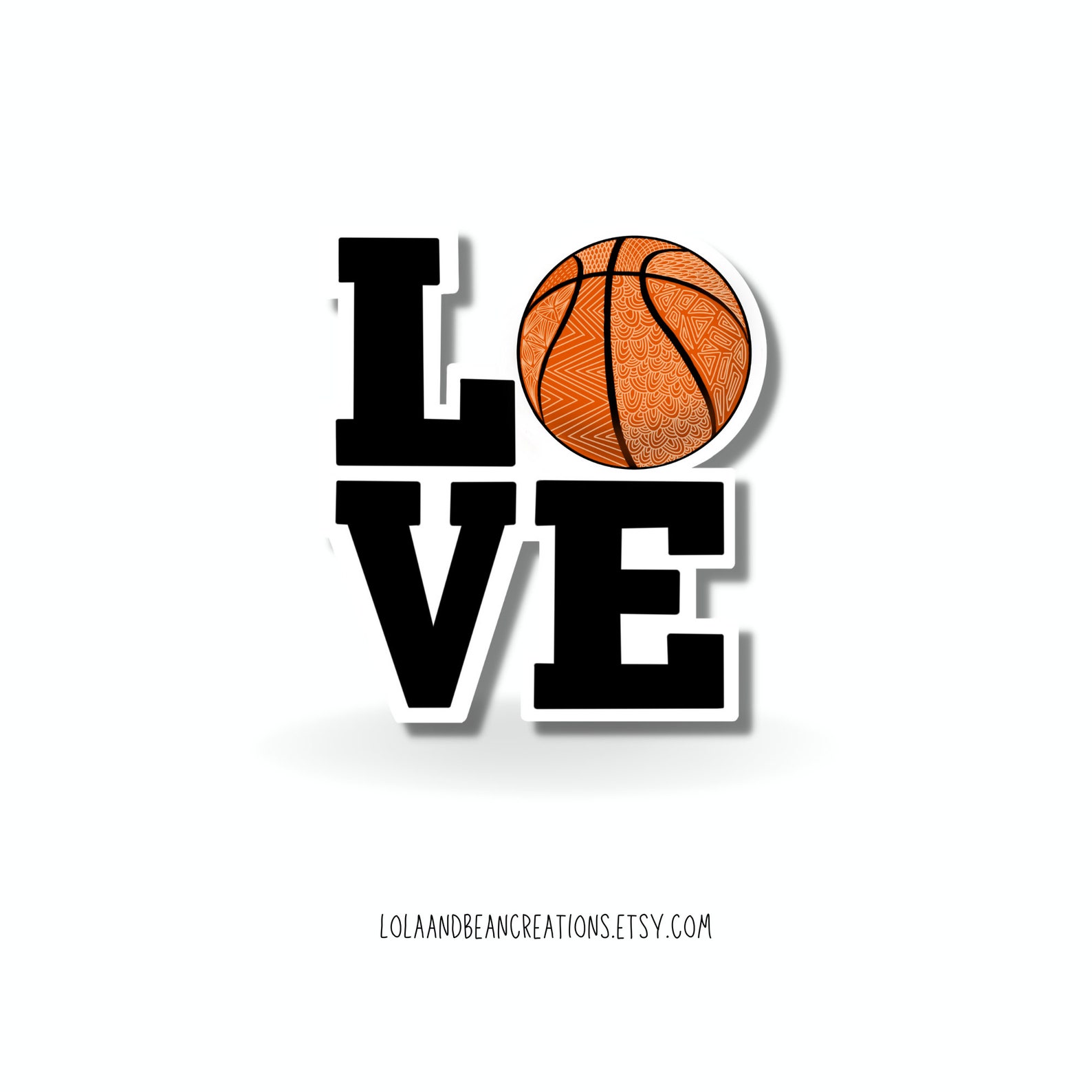 LOVE Basketball Vinyl Sticker (WATERPROOF) - Etsy
