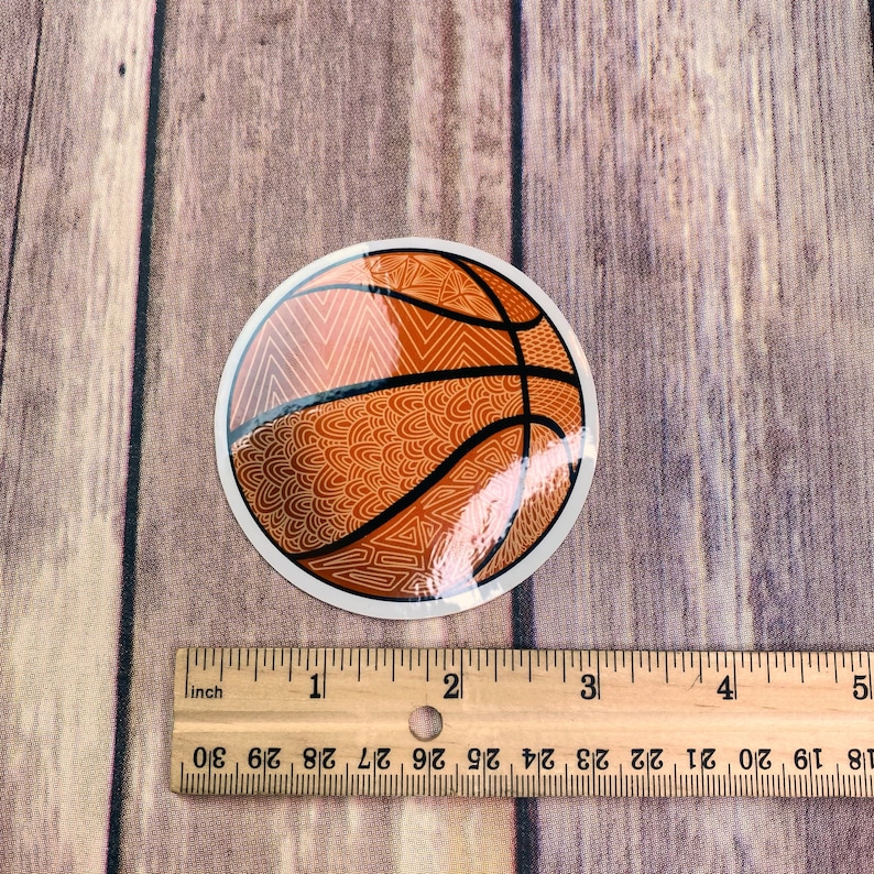 Basketball Vinyl Sticker WATERPROOF Hoops Sticker Baller - Etsy