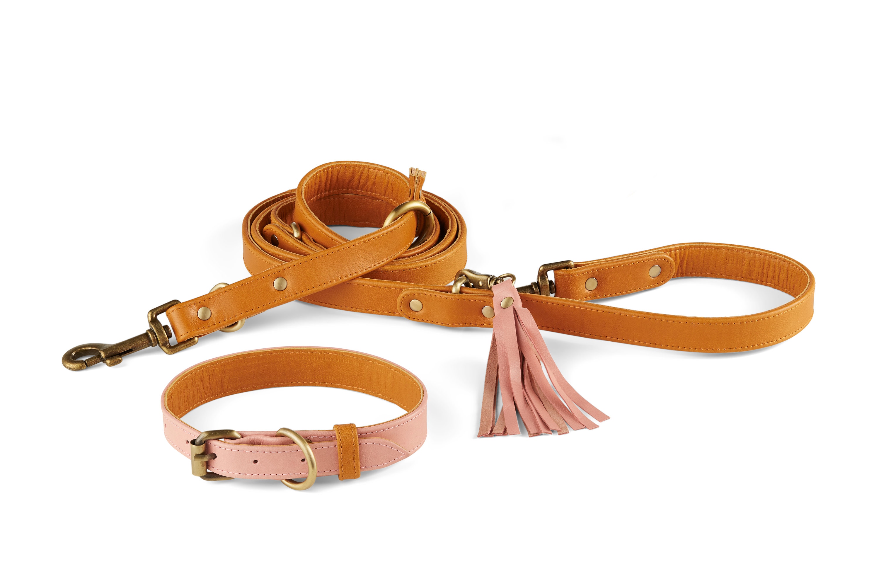 3 in 1 Leather Dog Leash and Collar - Etsy