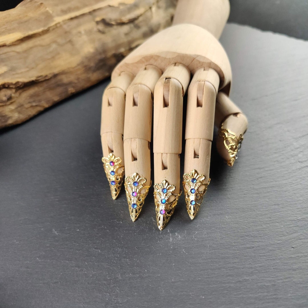Claw Set "queen of Magic" ~ Claws, Finger Tips, Nail Jewelry, Finger ...