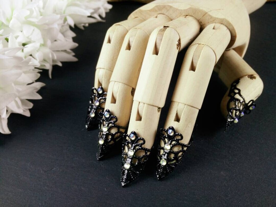 Claw Set "dark Starry Sky" ~ Claws, Filigree, Gothic, Armor, Finger ...